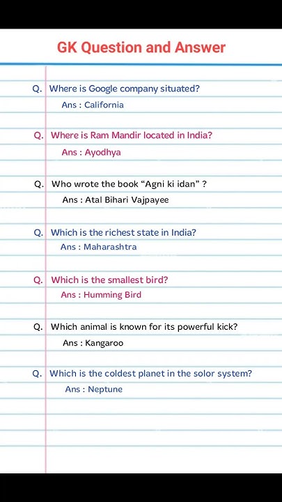 Where is google company situated? General knowledge #gkquestion # ...
