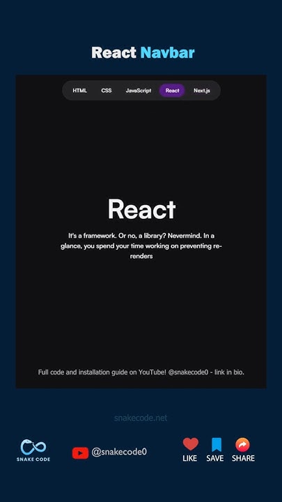 Animated React Navbar using #reactjs and Framer Motion #cssanimation # ...