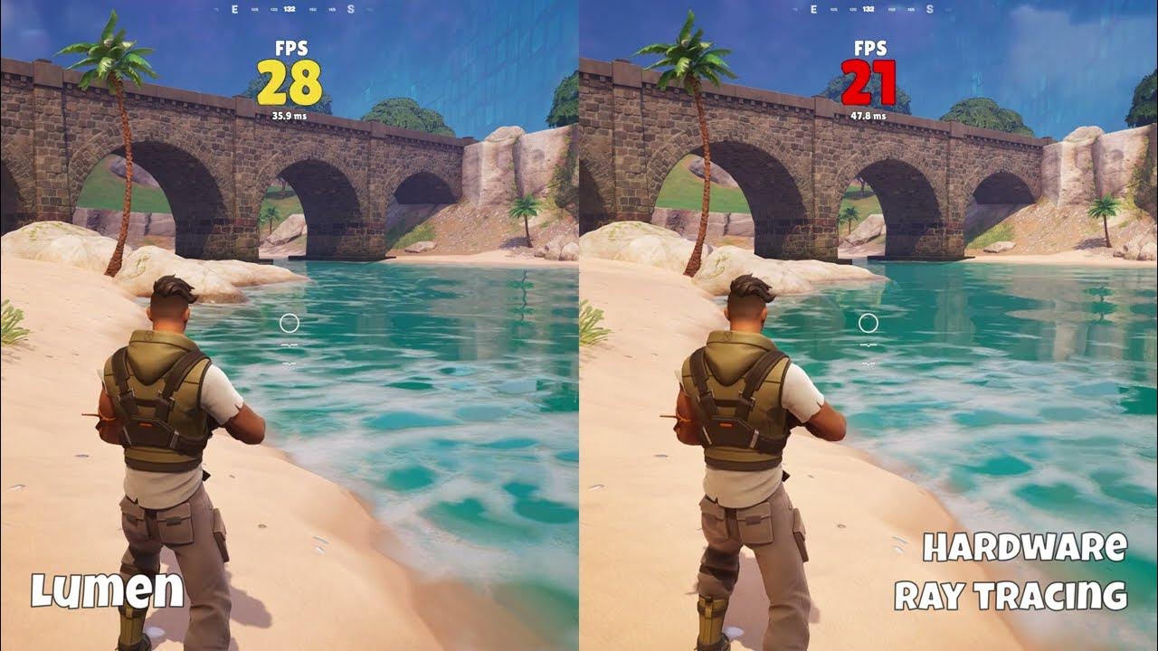 Fortnite Lumen VS Ray Tracing 4K Comparison - YouTube