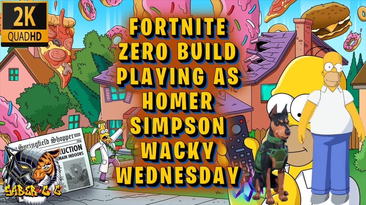 FORTNITE ZERO BUILD - BATTLE ROYALE PLAYING AS HOMER SIMPSON WACKY ...