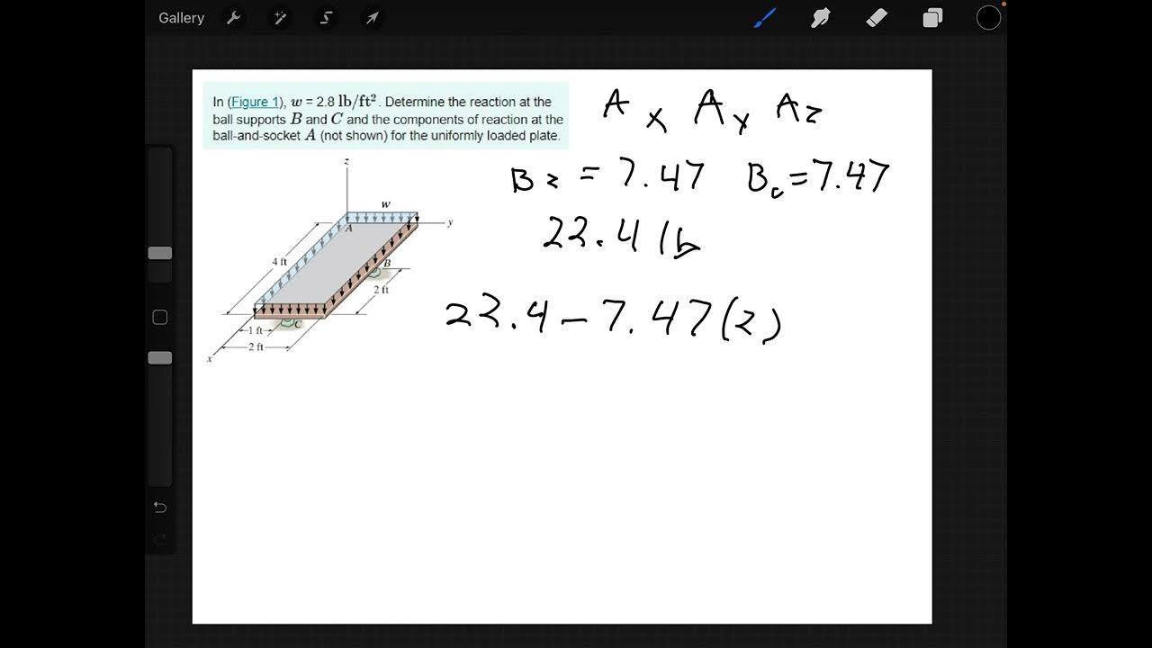 [Solution] Determine the reaction at the ball supports B and C (PART 2 ...