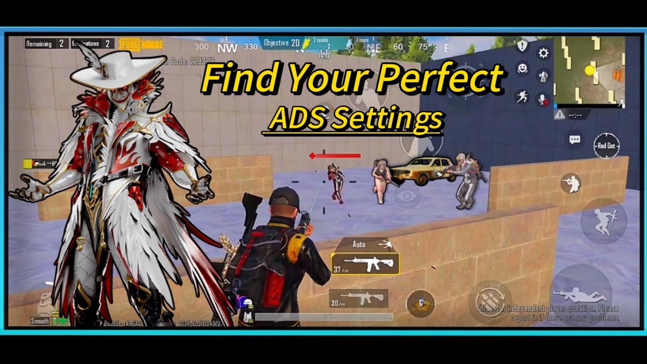 PUBG Mobile Find Your Perfect ADS Settings Best 1 V 4 Gameplay @PUBGMOBILEPakistan - YouTube