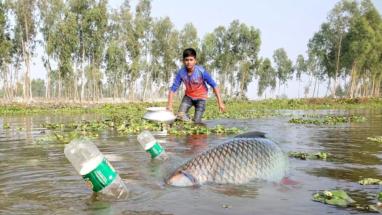 Amazing Fishing Technique | Catching Fish With Plastic Bottle | Fishing ...