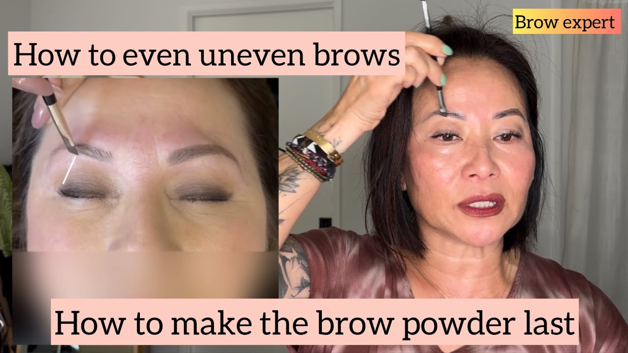 How to even uneven brows - YouTube
