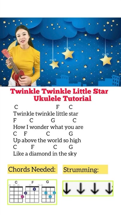 Twinkle Twinkle Little Star Ukulele Tutorial - YouTube