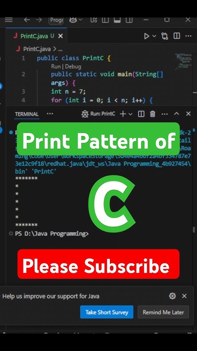 How to Print Character 'C' in Java | #shorts #java #coding #codingshorts #shortsvideo # ...