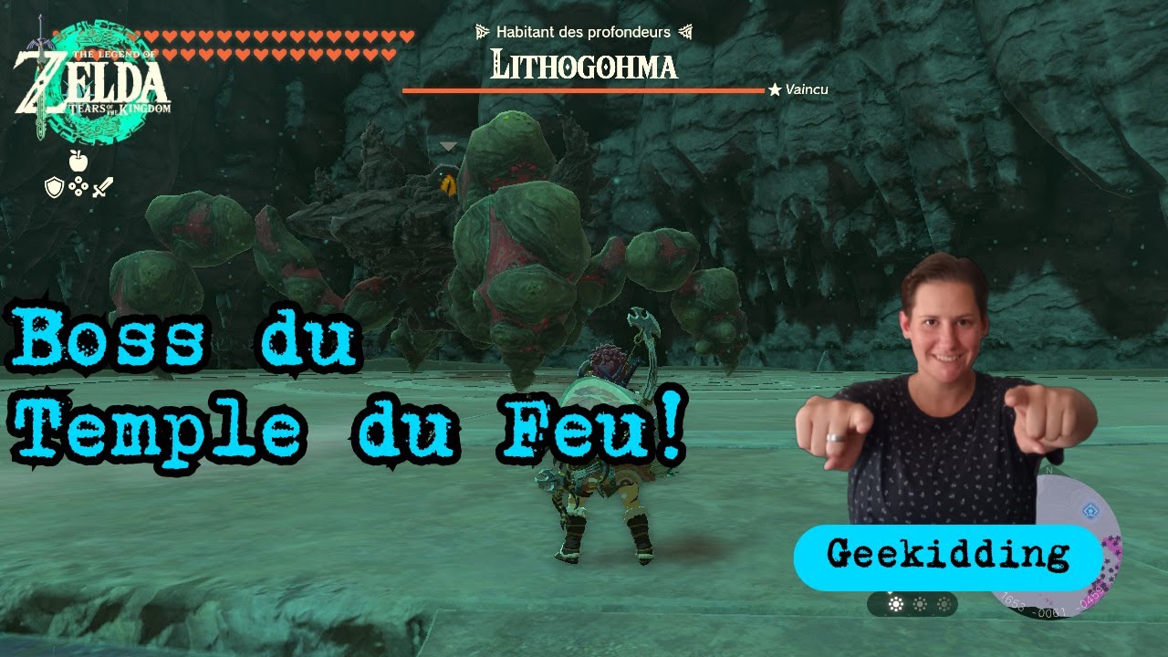 Combattre le boss du Temple du Feu, Lithogohma, sans l'aide du Sage ...