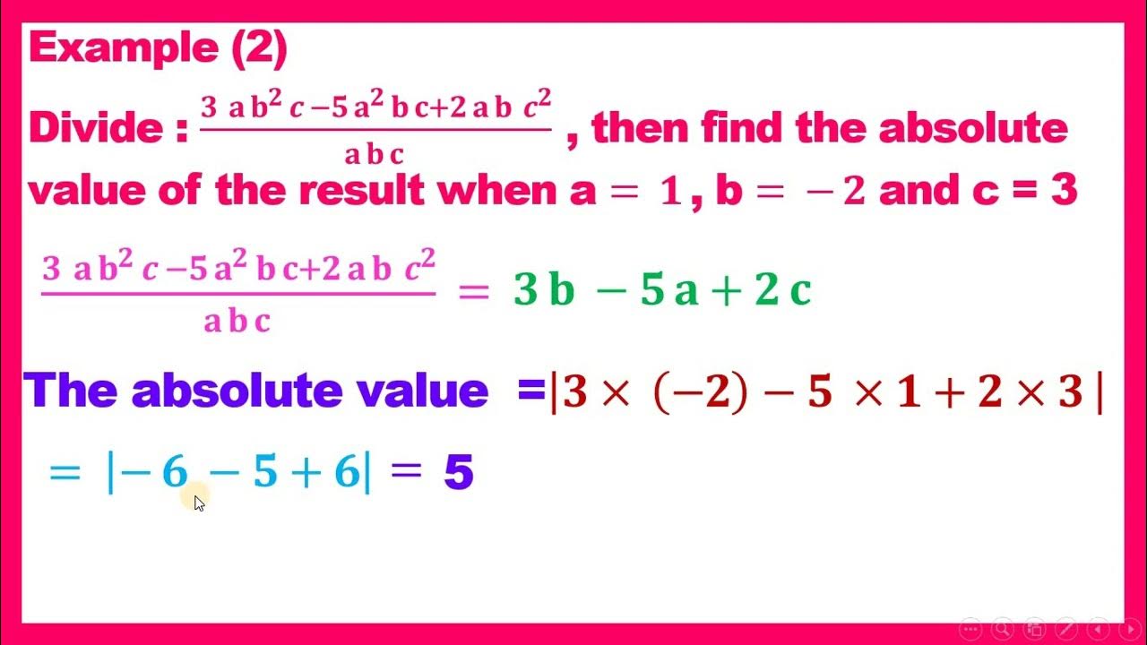 Lesson 7 Dividing Algebraic Expression By Monomial - YouTube