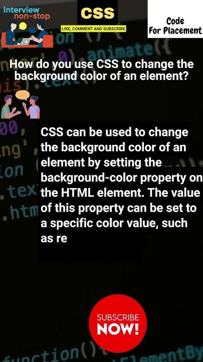 How to change background color of an element using CSS? #css #css3 - YouTube