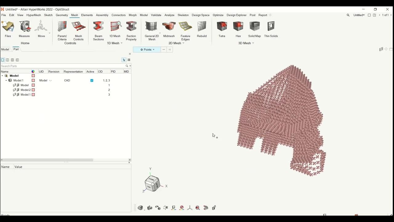 HyperWorks 2021: Creating elements from point clouds - YouTube