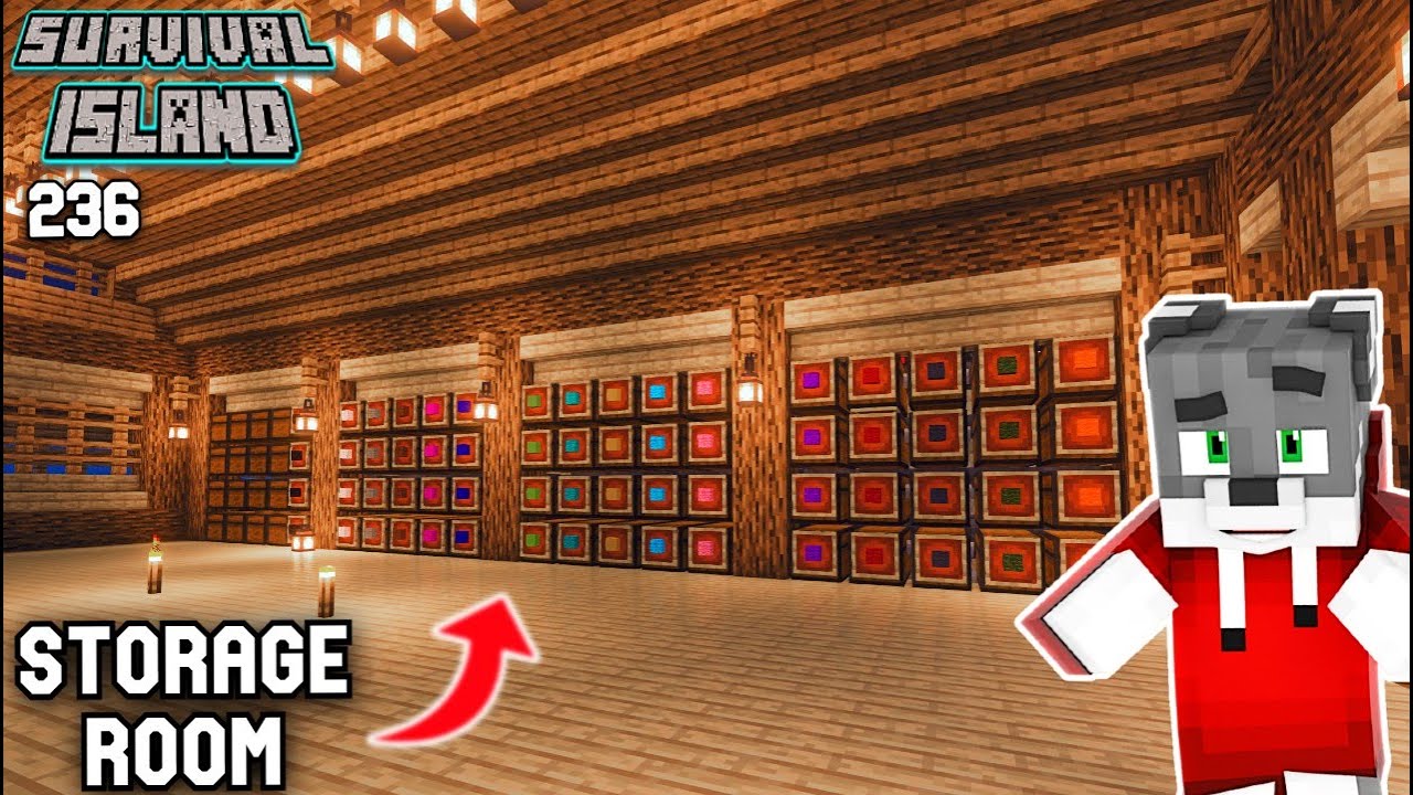 Finishing our STORAGE ROOM!- Minecraft Survival Island Ep:236 - YouTube
