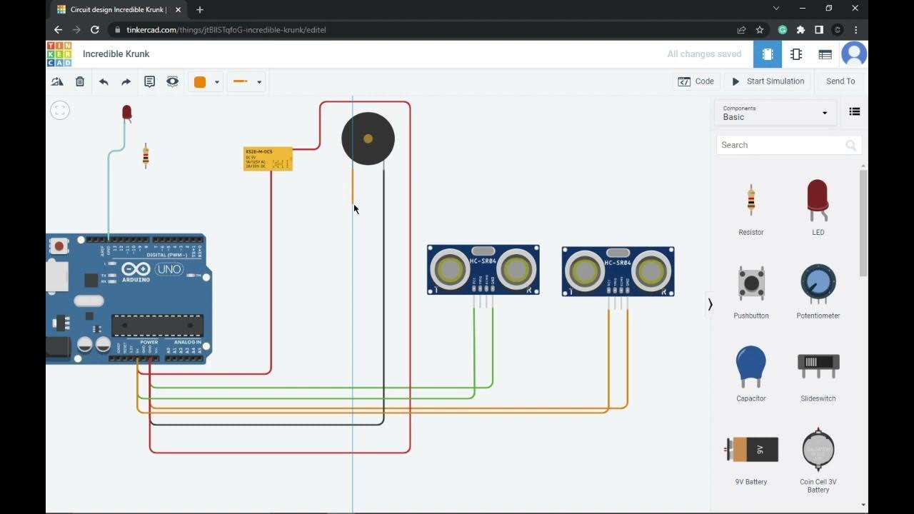 Sensor getar berbasis ardiuno tinkercad - YouTube