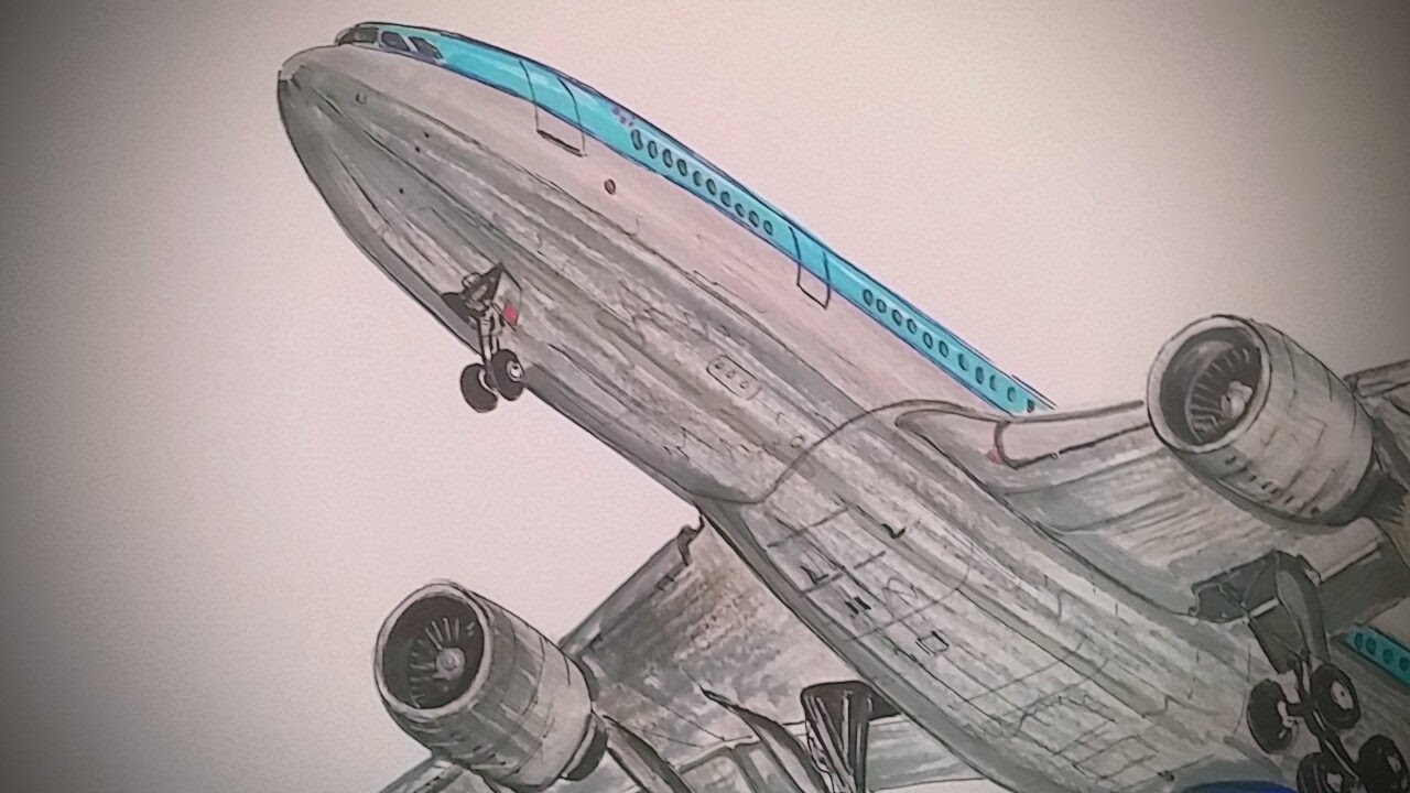 KLM, AIRBUS A 330-200, Drawing timelapse - YouTube