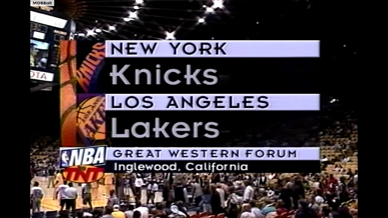 NBA On TNT - Knicks @ Lakers November 1997 Highlights - YouTube