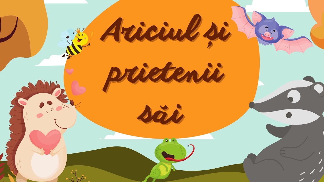 Ariciul și prietenii săi 🦔🦡🐸🐝🦇 - poveste de toamnă || animale care ...