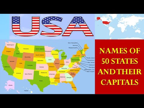 USA : 50 STATES AND THEIR CAPITALS // STATE LOCATION MAP OF UNITED ...