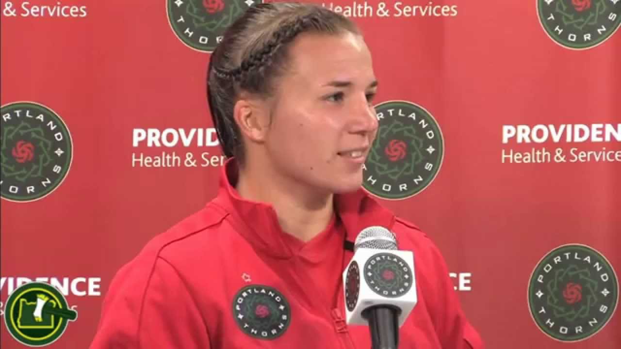 Thorns Post Game: Amber Brooks - June 15, 2014 - YouTube