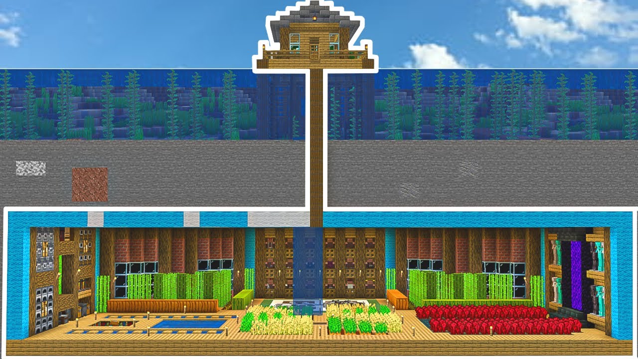 Minecraft: How to Build a Secret Lake Base | Tutorial #2 - YouTube