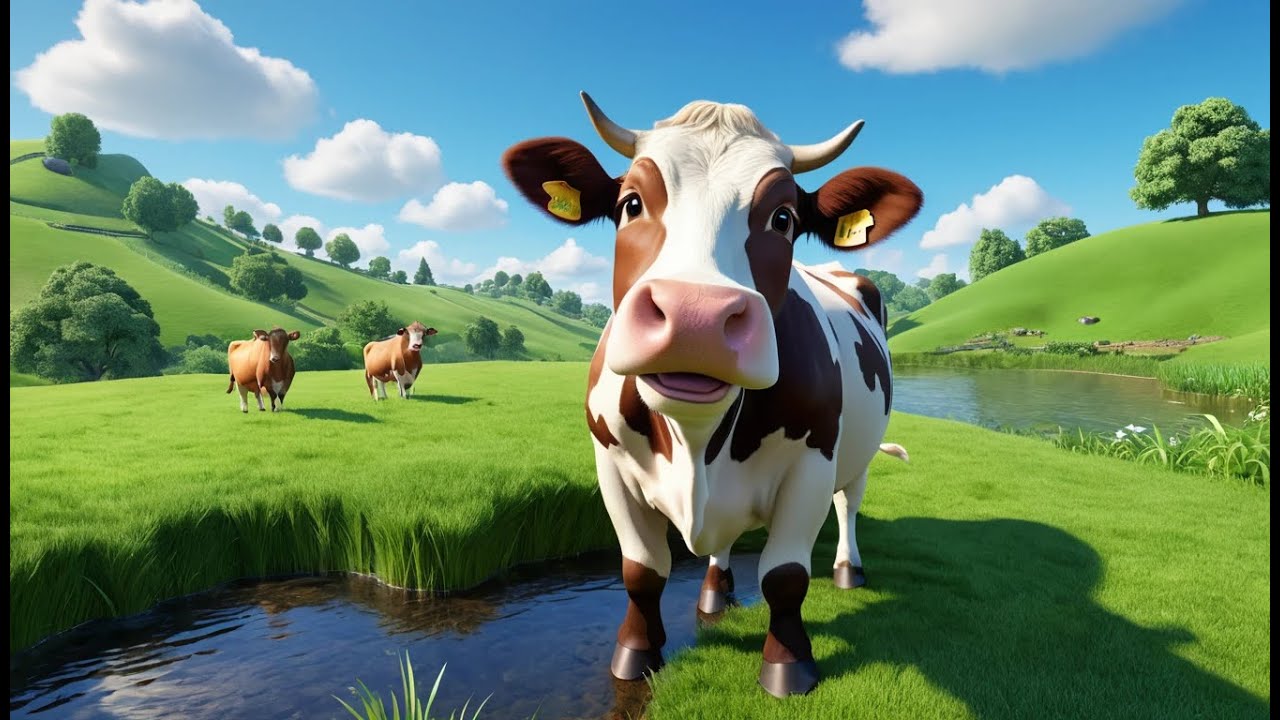 Moo Moo Brown Cow | Fun Nursery Rhyme for Kids | Sing-Along Animal Song ...