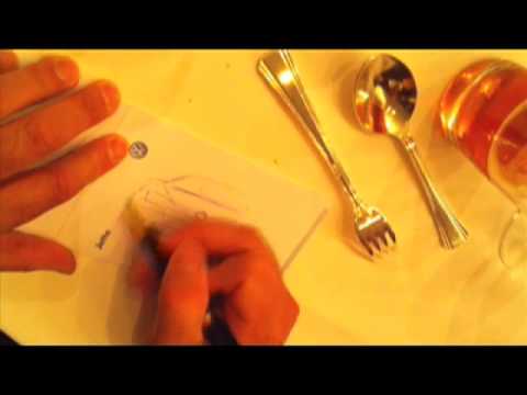 Walter de'Silva dinner table sketch of new Jetta