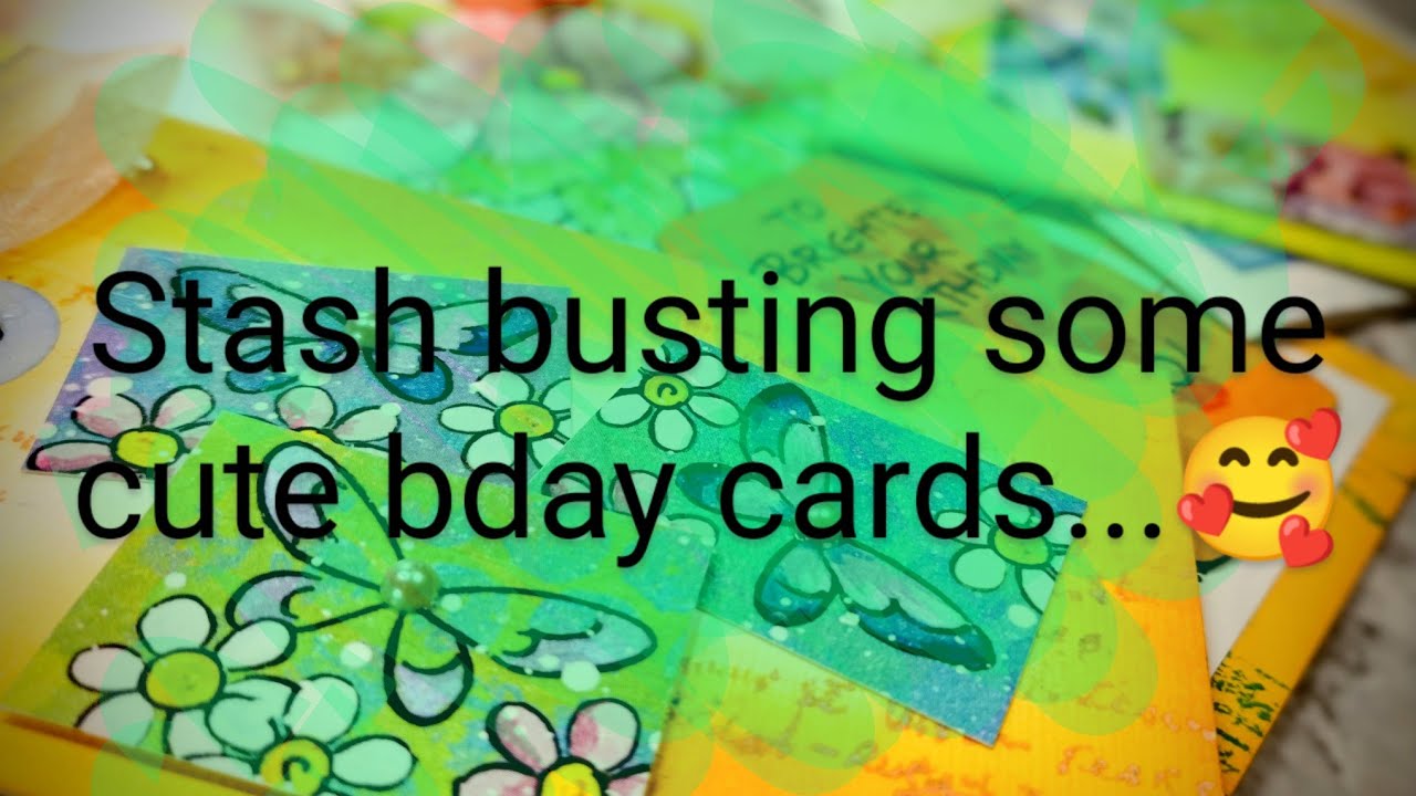 Stash busting some cute bday cards...☀️☕🥰 - YouTube