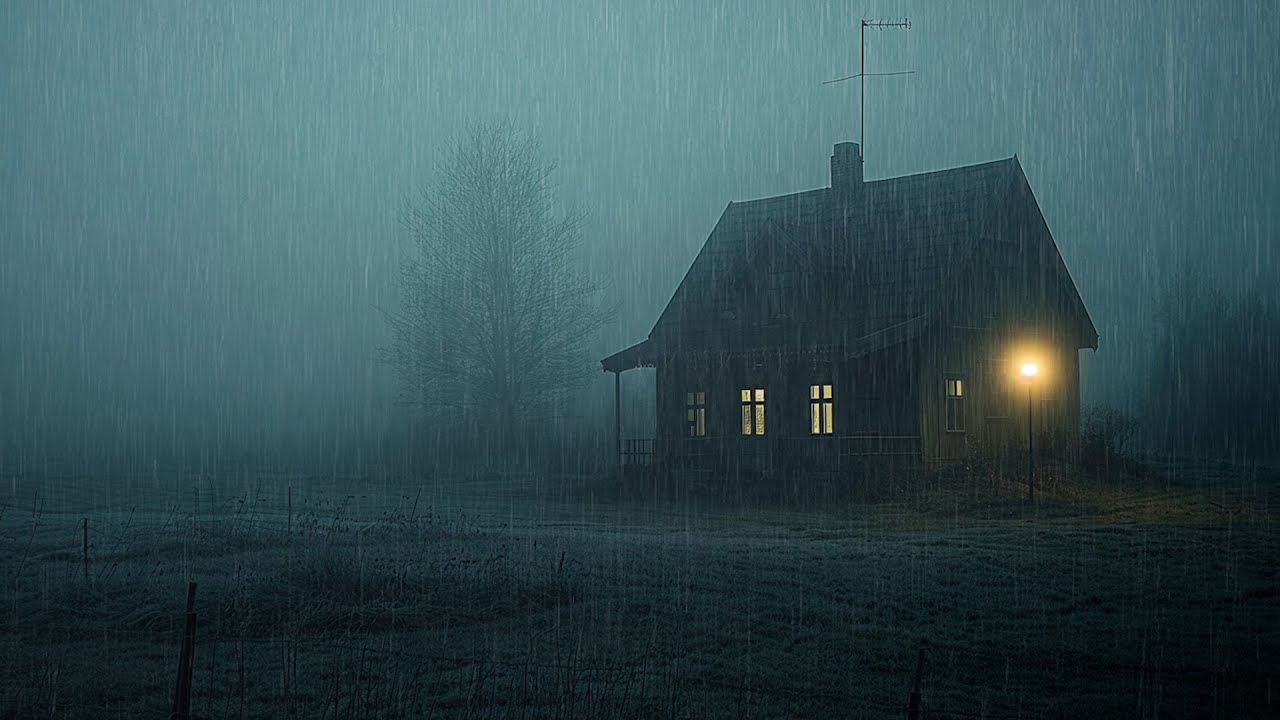 Fall Into A Deep Sleep Right On The Wooden House At Night | Natural ...