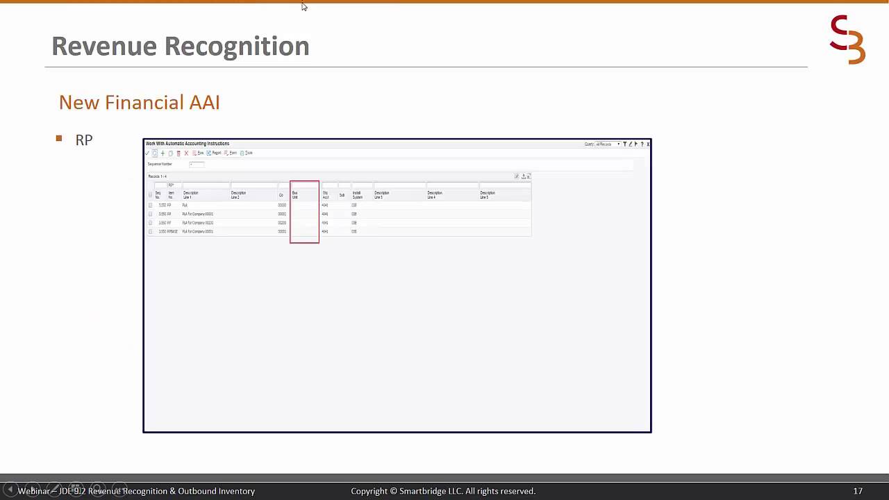 Setting Up Revenue Recognition in Oracle JD Edwards E1 9.2 - YouTube