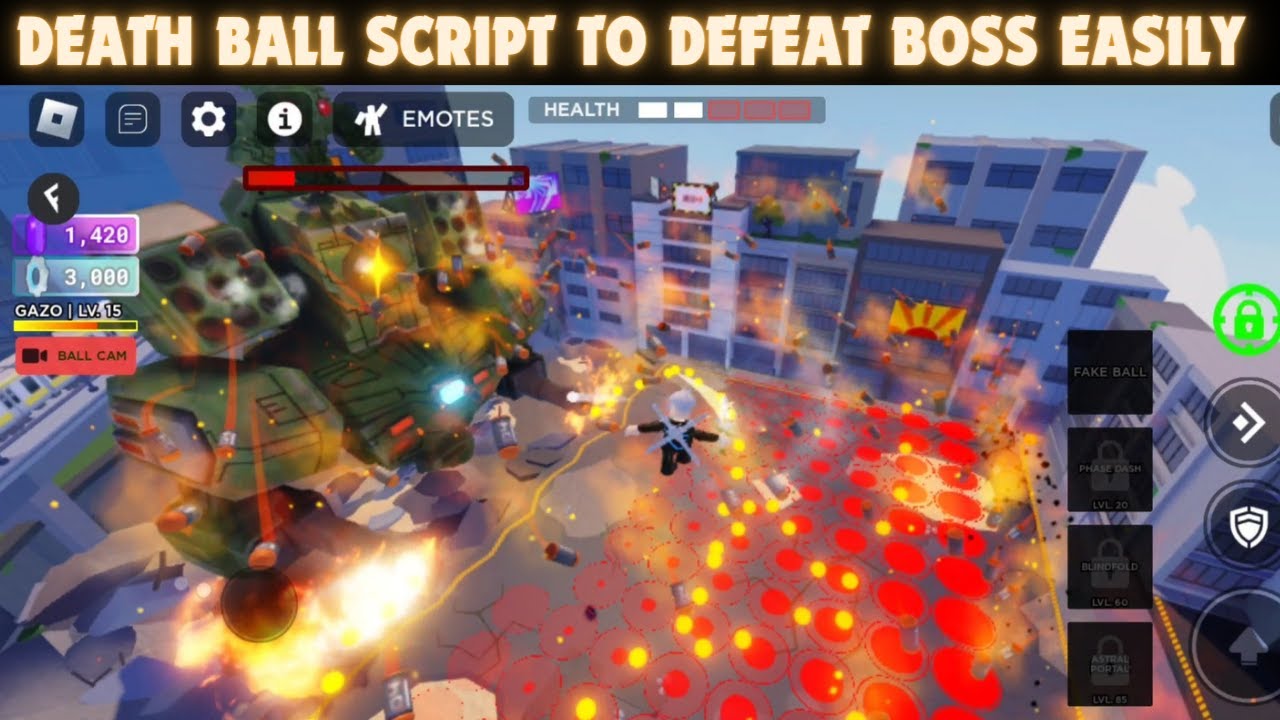 [NEW BOSS] Death Ball Script Defeat Boss Villian Mech Easily | Arceus X ...