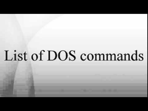 List of DOS commands - YouTube