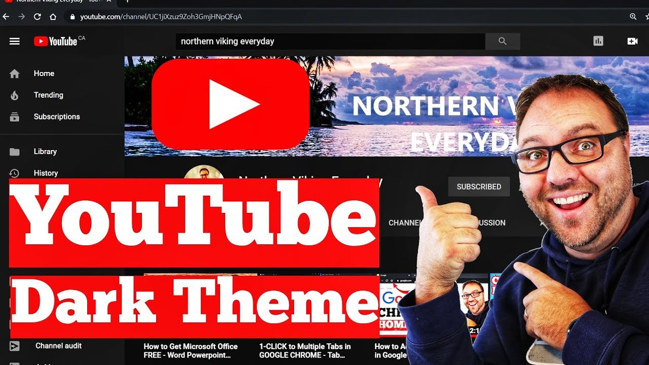 How to Turn on YouTube Dark Theme - YouTube