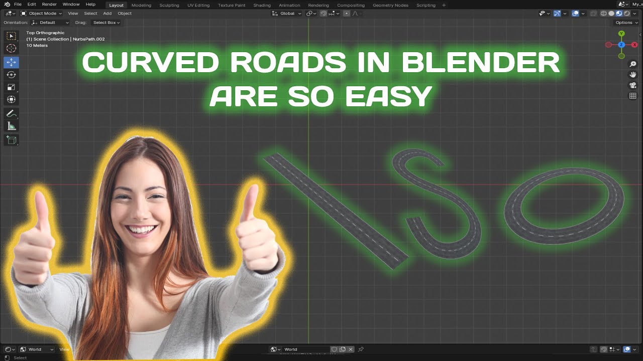 How to make any type of road in blender. - YouTube