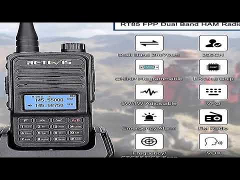 Retevis RT85 Walkie Talkie Long Range Ham Two-way Radio Station Walkie ...