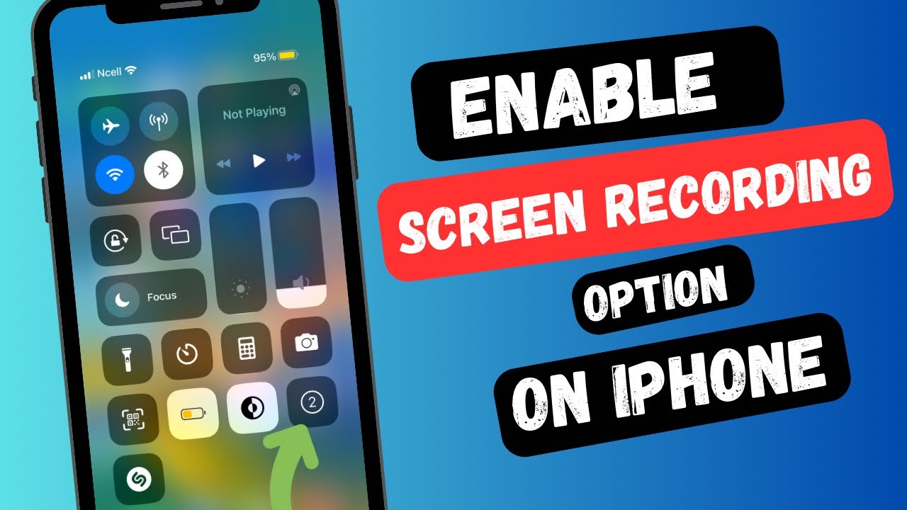 How to screen record on iphone 13 | Enable Screen Recorder in iphone 13 ...