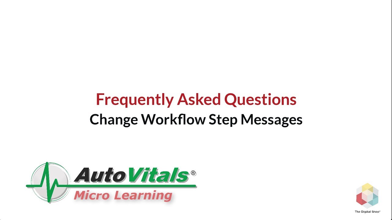 FAQ Workflow message Edit - YouTube