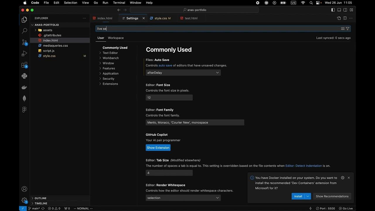 HOW TO CHANGE LIVE SERVER BROWSER IN VISUAL CODE - YouTube