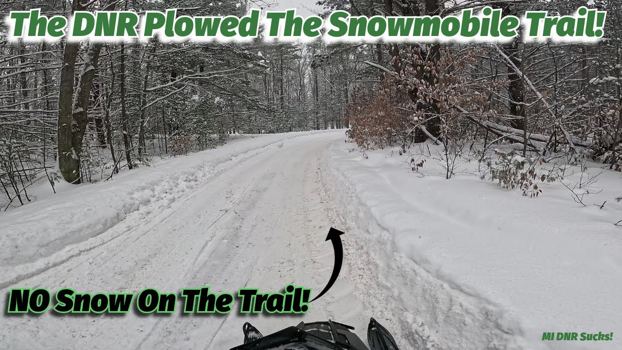 Michigan Snowmobile Trail Rip! DNR Plowed The LP Trails! SKS 850 And ...