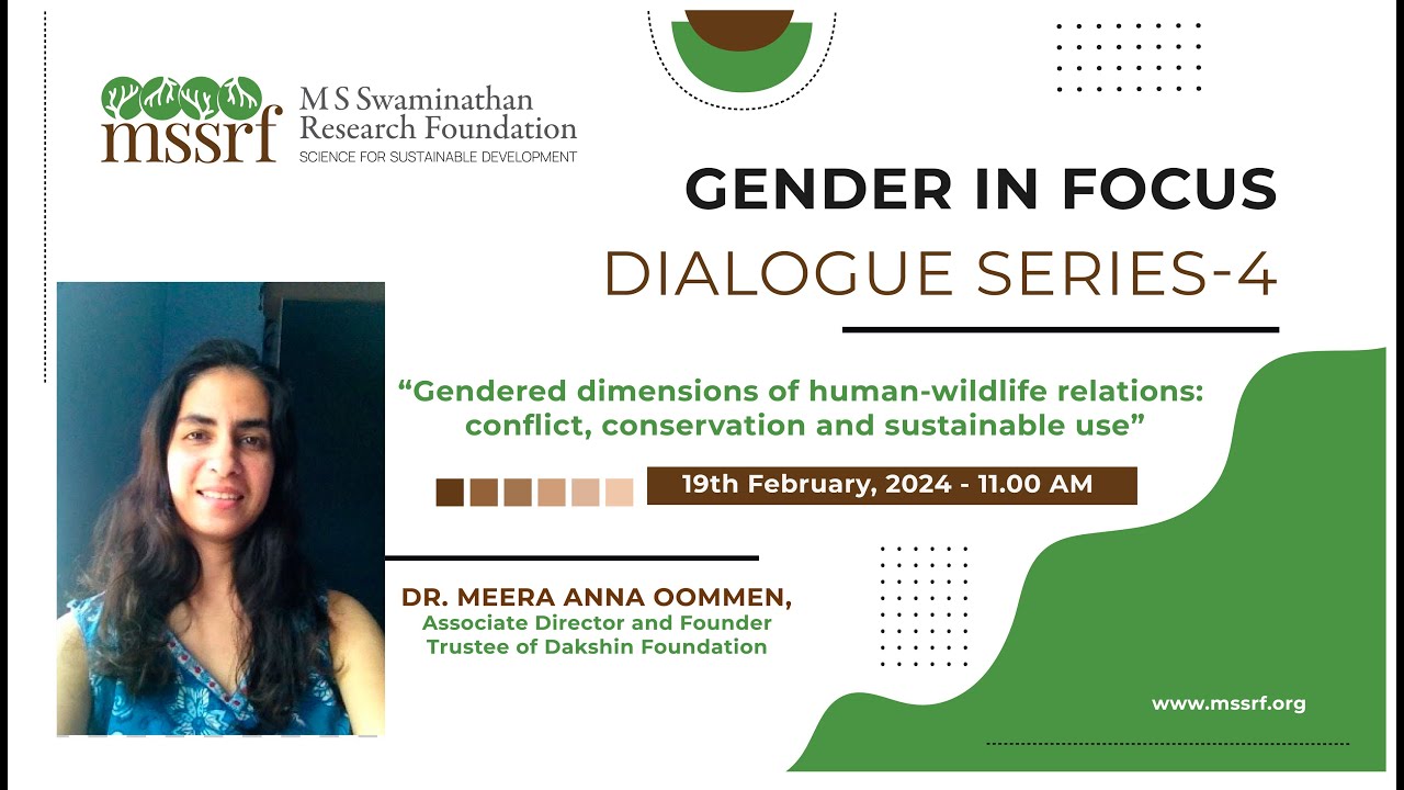 MSSRF ‘Gender in Focus Dialogue Series’ Webinar | Full Session | by Dr ...