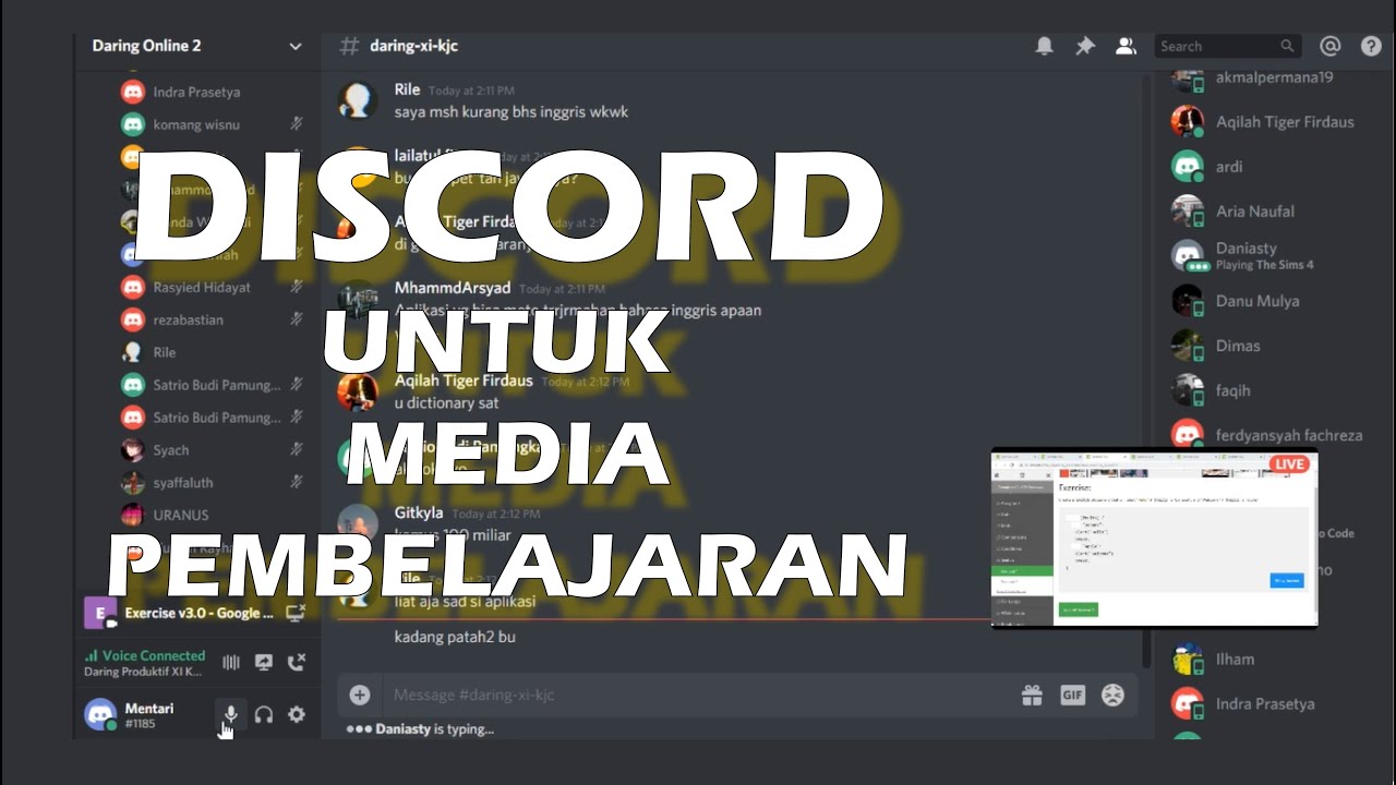 Cara Live Streaming Discord Untuk Media Pembelajaran - YouTube