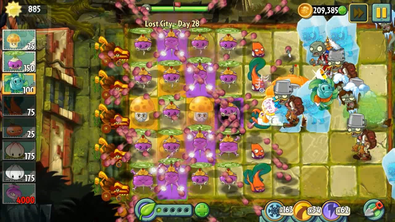 Plants vs Zombies 2 - Rotobaga Super Power Tile in Lost City - YouTube