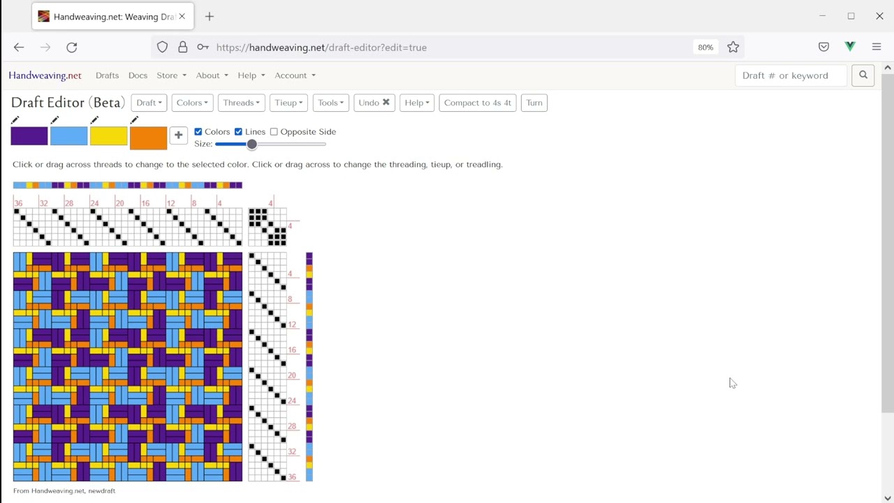 Handweaving.net Draft Creation Demo - YouTube