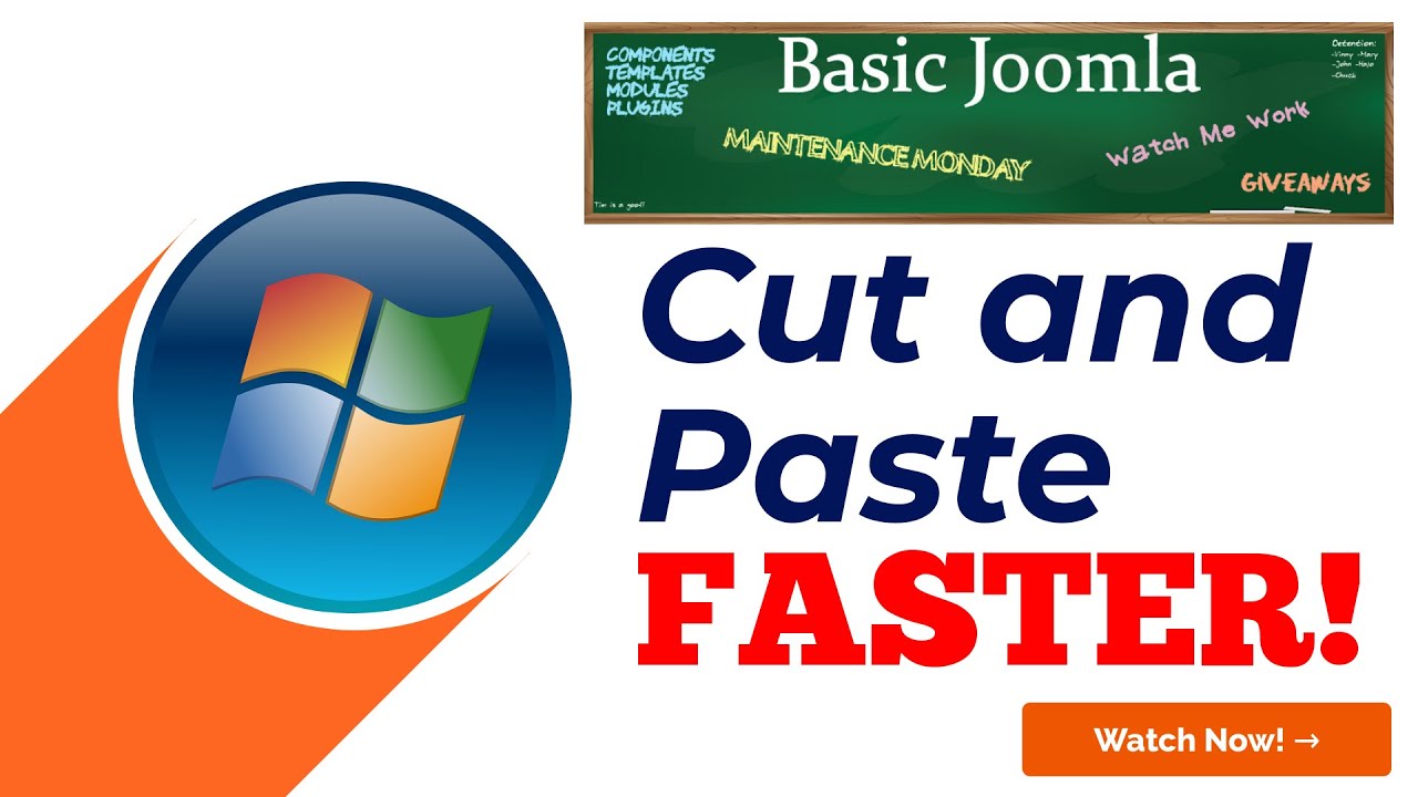 How to Cut and Paste Faster When Working on Your Joomla Site - YouTube