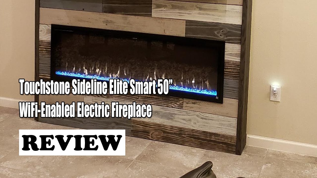 Touchstone Sideline Elite Smart 50” WiFi-Enabled Electric Fireplace ...