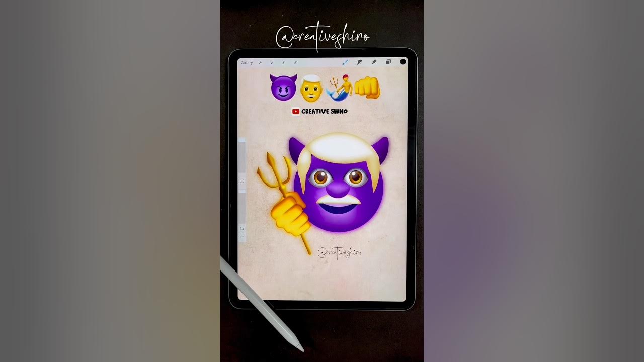 😈👨‍🦳🧜‍♂️👊 emoji mixing #digitalart #emojichallenge #shorts #funny - YouTube