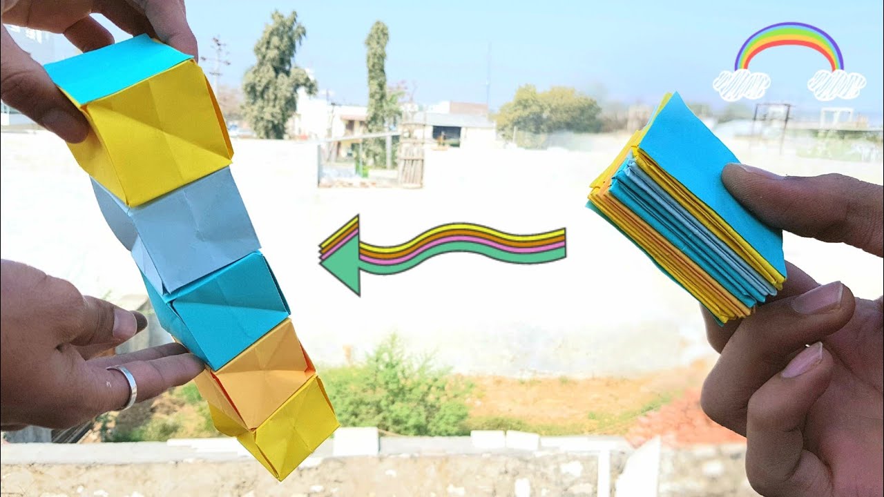 Anti stress Transformation Box (Origami Transformation Box) - YouTube