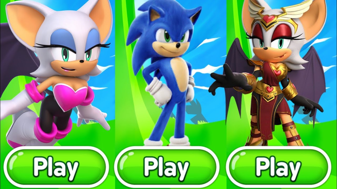 Sonic Dash - movie sonic Vs Rouge Vs Valentine Rouge Vs all Boss Zazz ...
