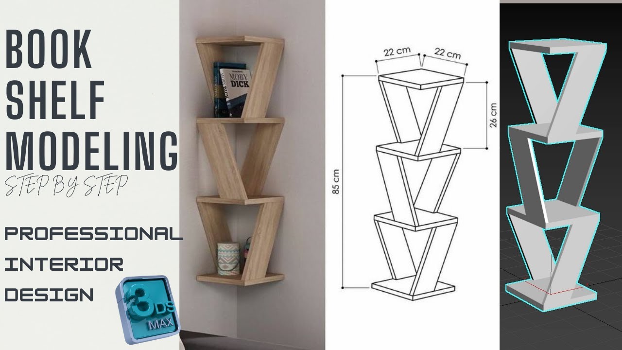 Book Shelf modeling professional approach in 3ds max | interior design Arch viz AutoCAD #3dsmax ...