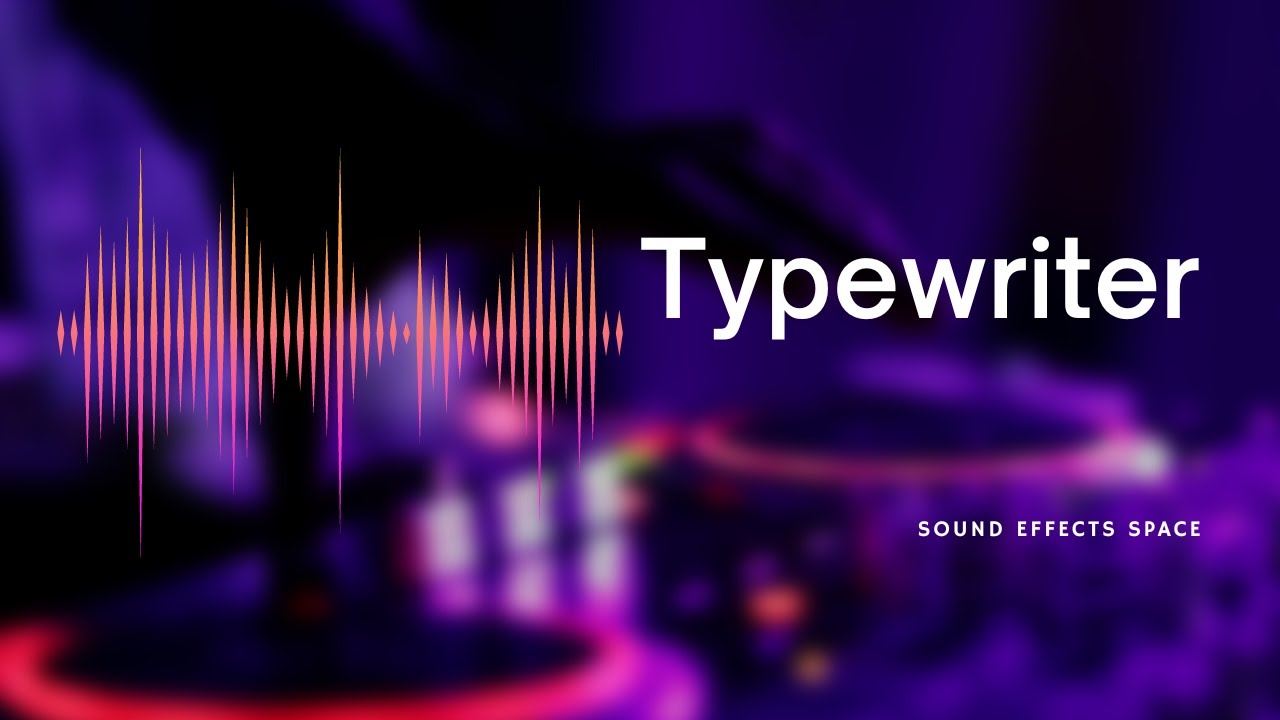 Typewriter Sound Effect - YouTube