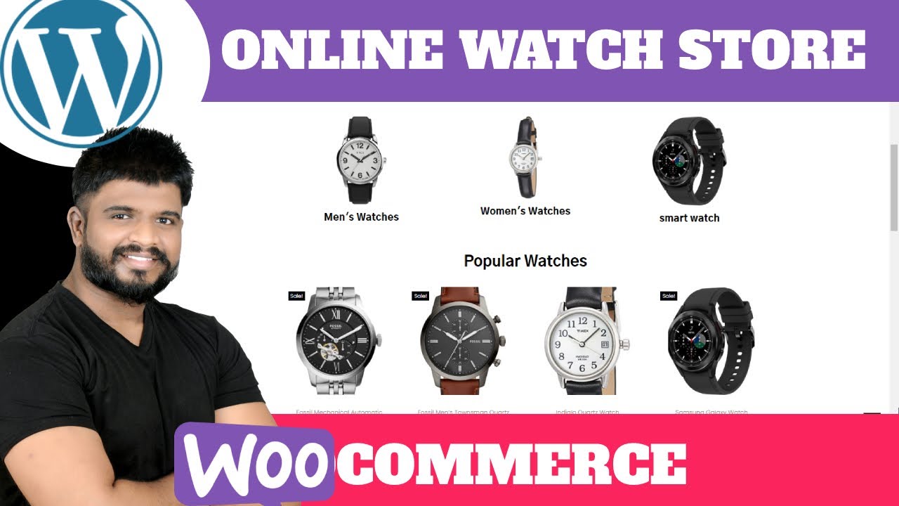 Ep2 - Online Watch Shop website wordpress woocommerce tutorial - YouTube