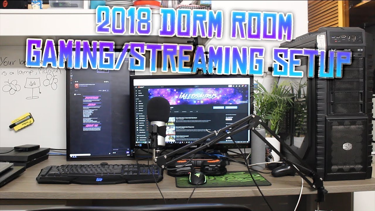 2018 University/College Dorm Room Gaming and Streaming Setup - YouTube