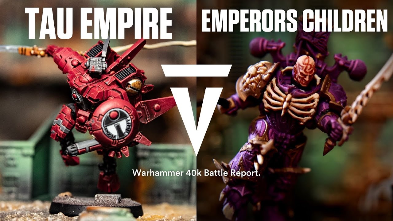 Emperors Children Chaos Space Marines vs Tau Empire: Warhammer 40K ...